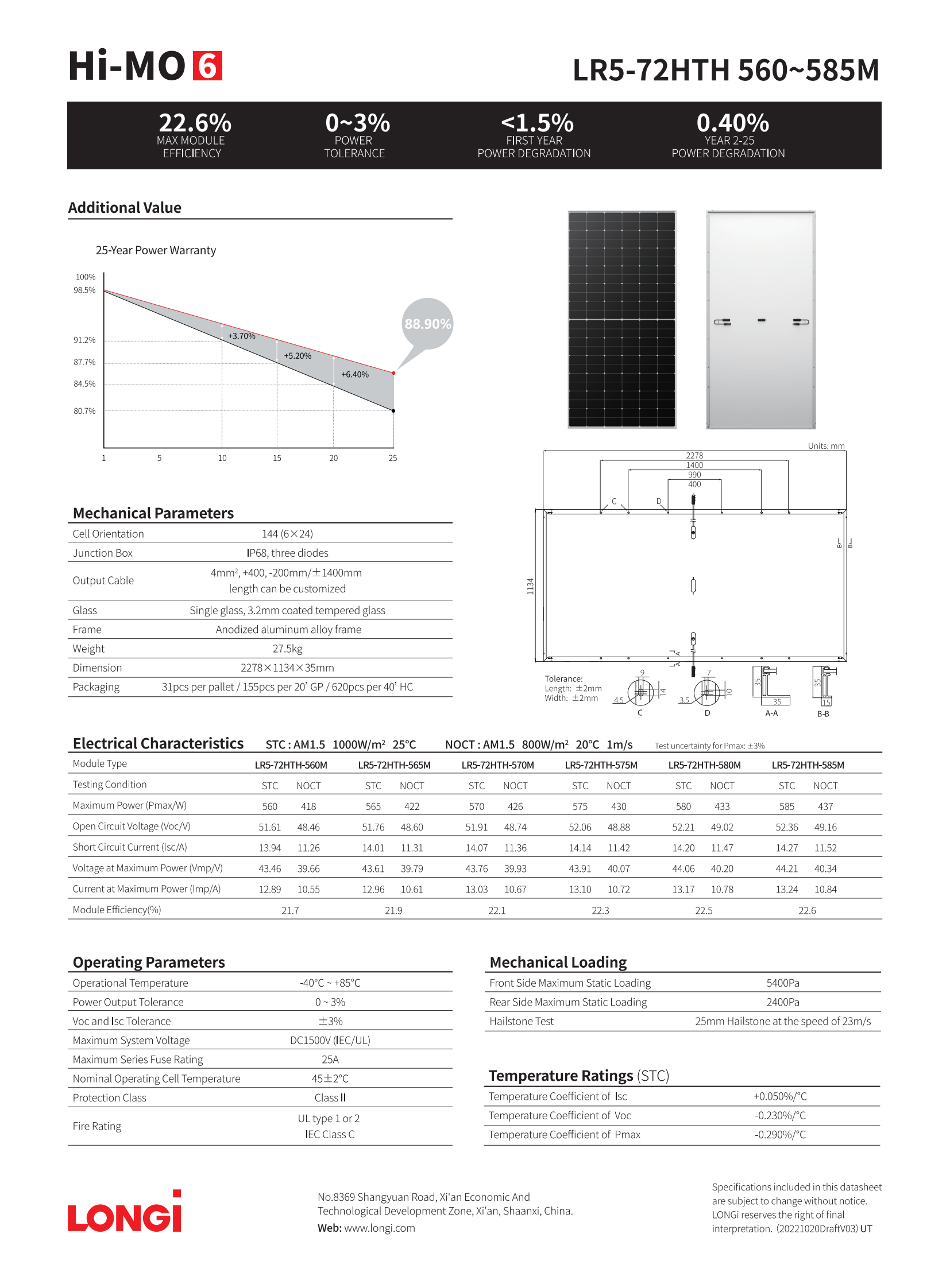 Tier 1 Longi Solar factory direct sale 560W 565W 570W 580W 585W solar panels